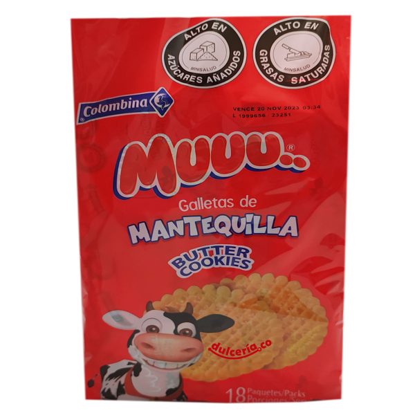 Muuu Galletas de Mantequilla x18 - Dulcería.co